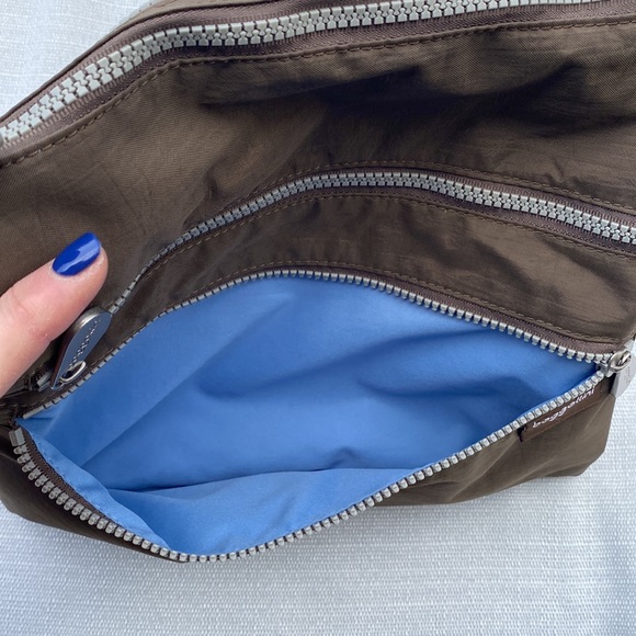 Baggallini | Bags | Baggallini Taupe Double Vision Zipper Crossbody Bag ...